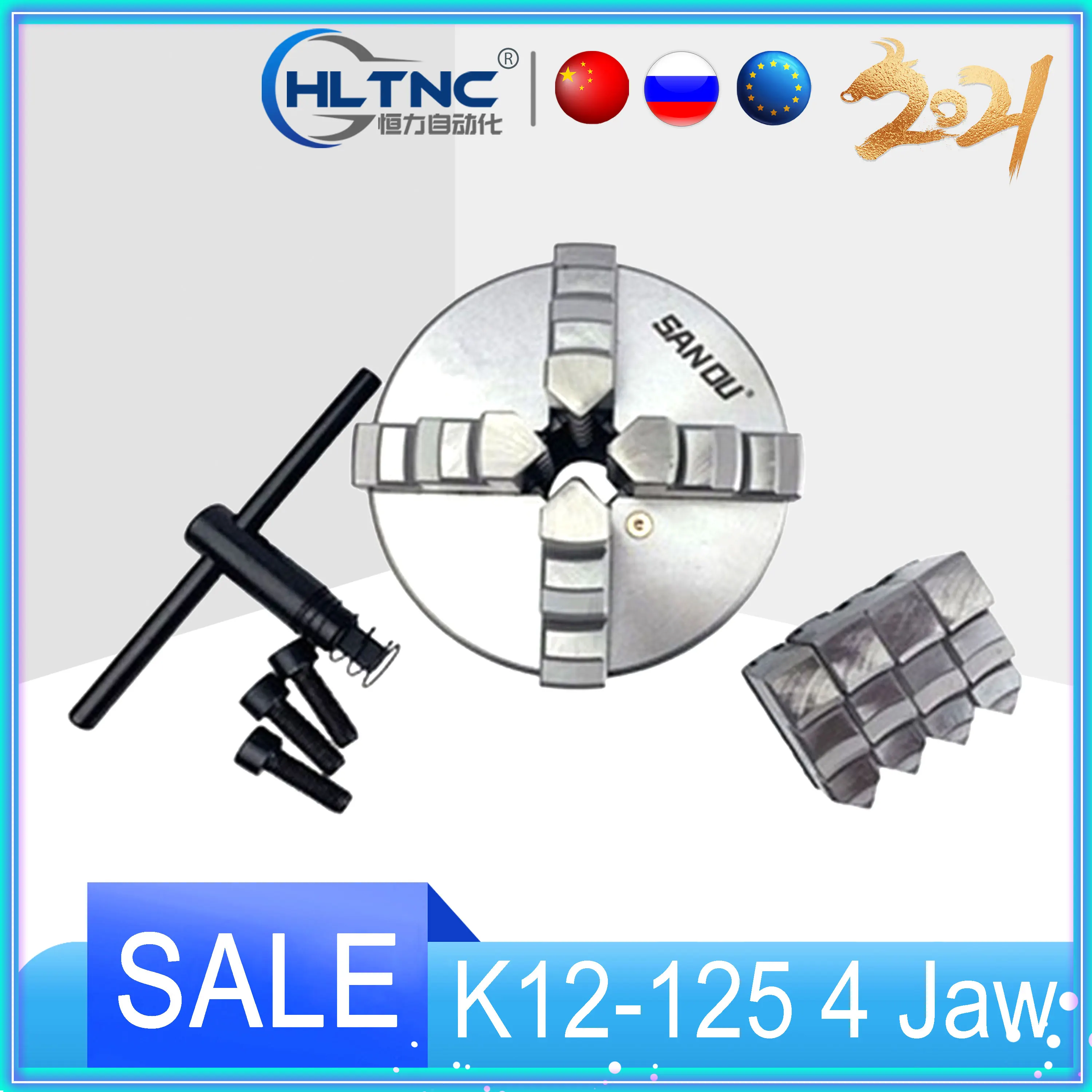 SANOU K12 125 4 jaw lathe chuck 5'' inch 125mm self centering chuck ...