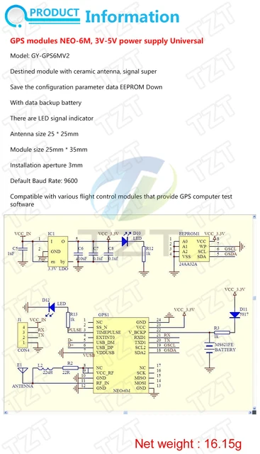 NEO-6MV2 GPS Module Pinout, Features Datasheet, 56% OFF