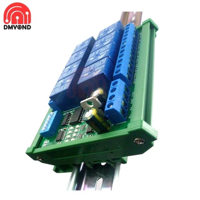 Modbus Rs485 Relay Module 12V 24V 32-channel Relay Module DIN Rail ...