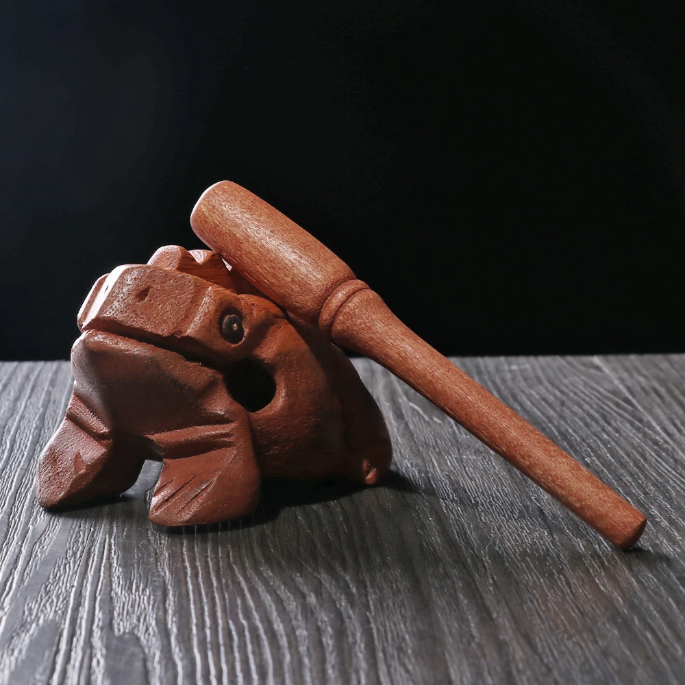 STATUETTE,3--Bloc en bois argent grenouille Percussion, Instrument ...