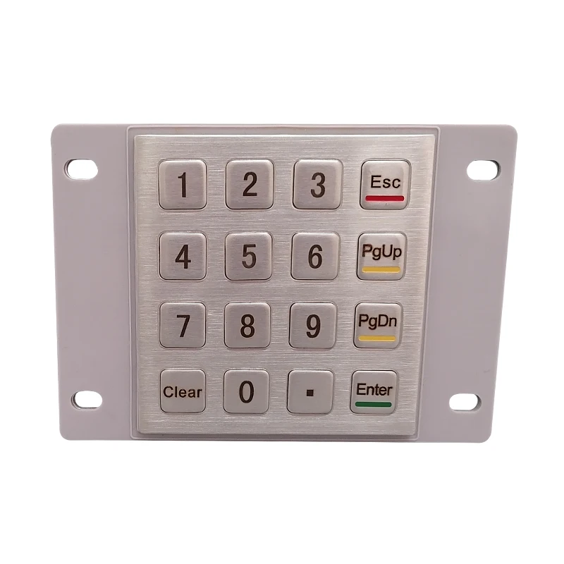 16-Key-IP65-Standard-Stainless-Steel-Metal-Keypad-With-Waterproof ...