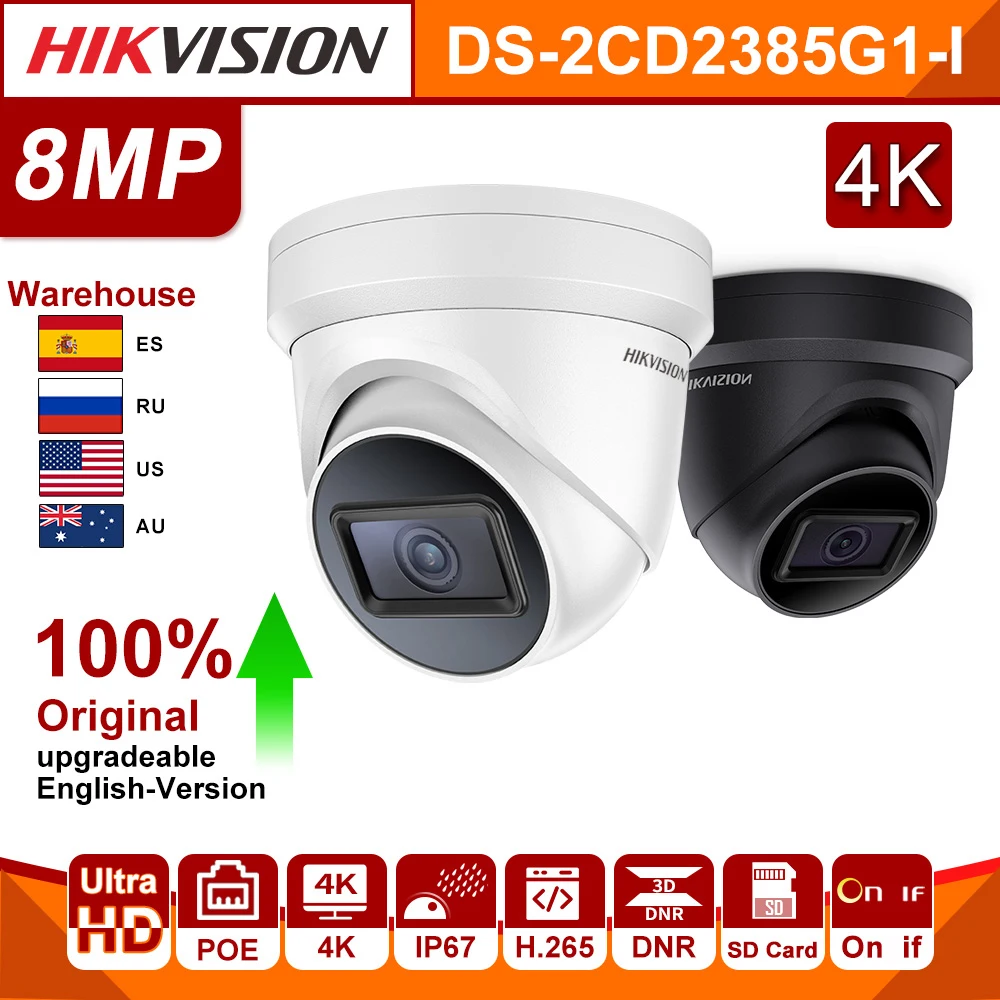 Hikvision 8MP Ip Camera 4K DS 2CD2385G1 I H.265 + Poe IP67 Darkfighter ...