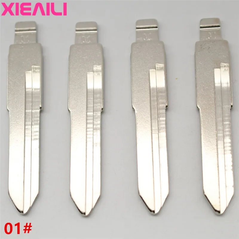 Xieaili 50pcs 01# Metal Blank Uncut Flip Kd Remote Key Blade For Vw ...
