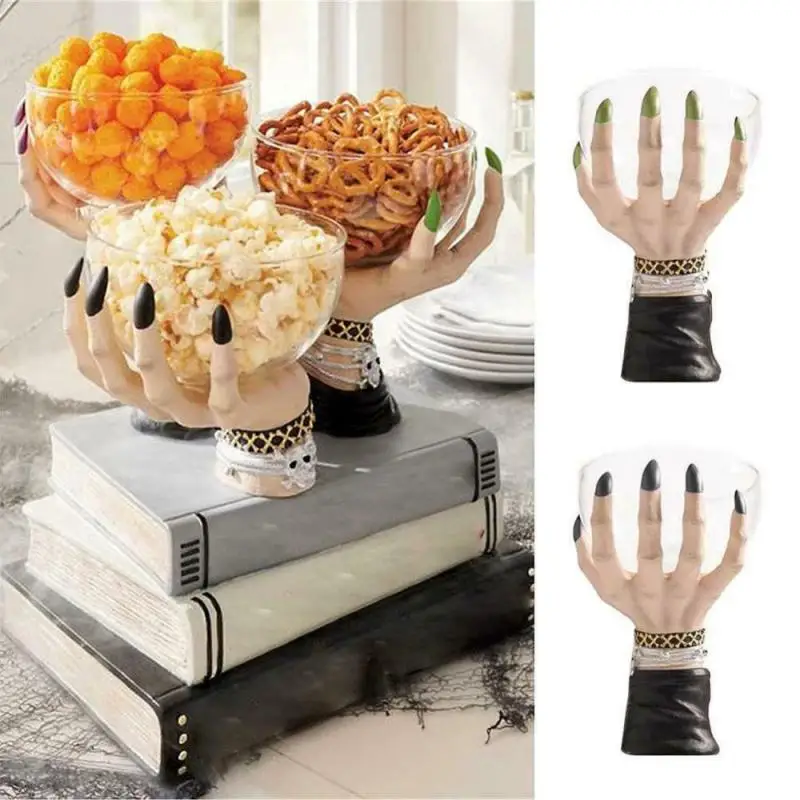 Witch Hands Snack Bowl Stand Stable Candy Holder Witch Hand Snack Bowl ...