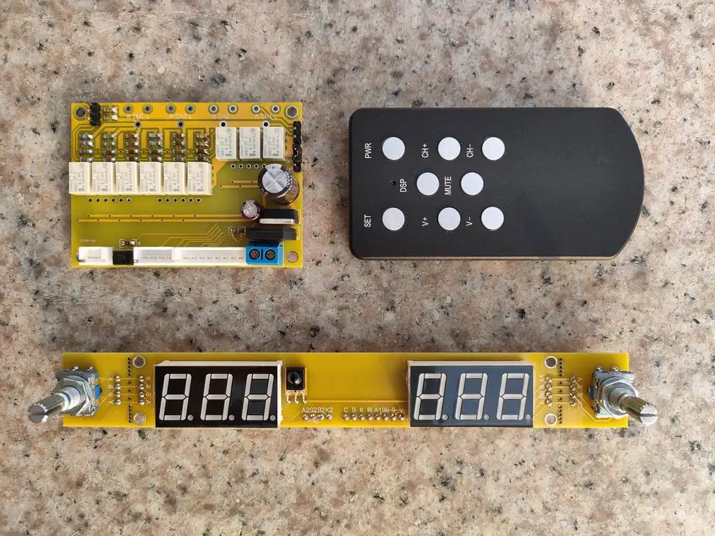 HIFI-remote-control-volume-board-dual-display-64-level-magnetic-holding ...