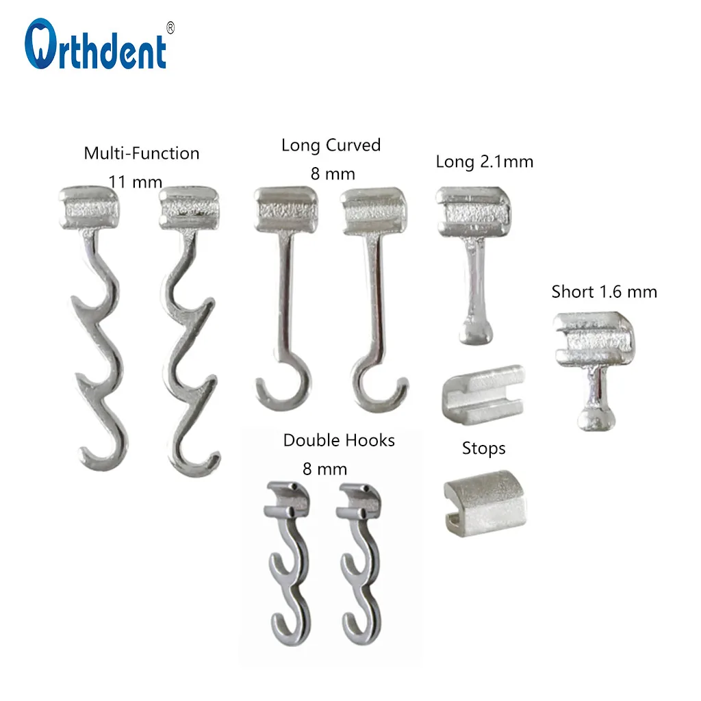 10-Packs-Dental-Orthodontics-Crimpable-Hooks-Stops-Long-Short-Sliding ...