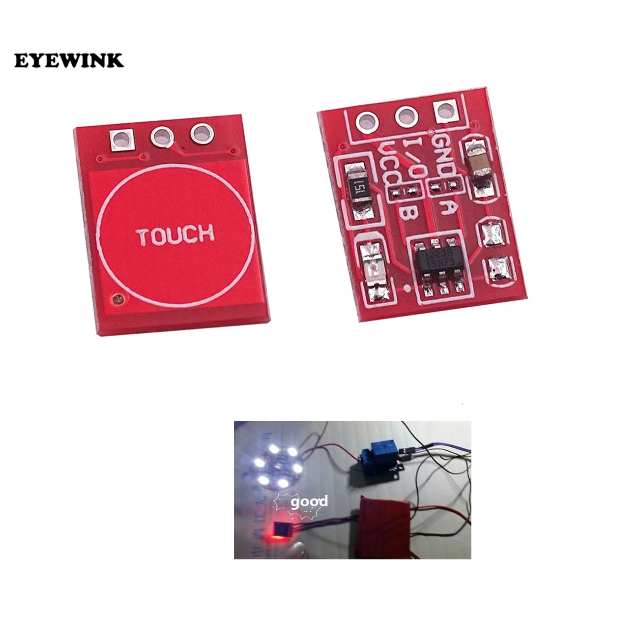100PCS TTP223 Touch button Module Capacitor type Single Channel Self ...