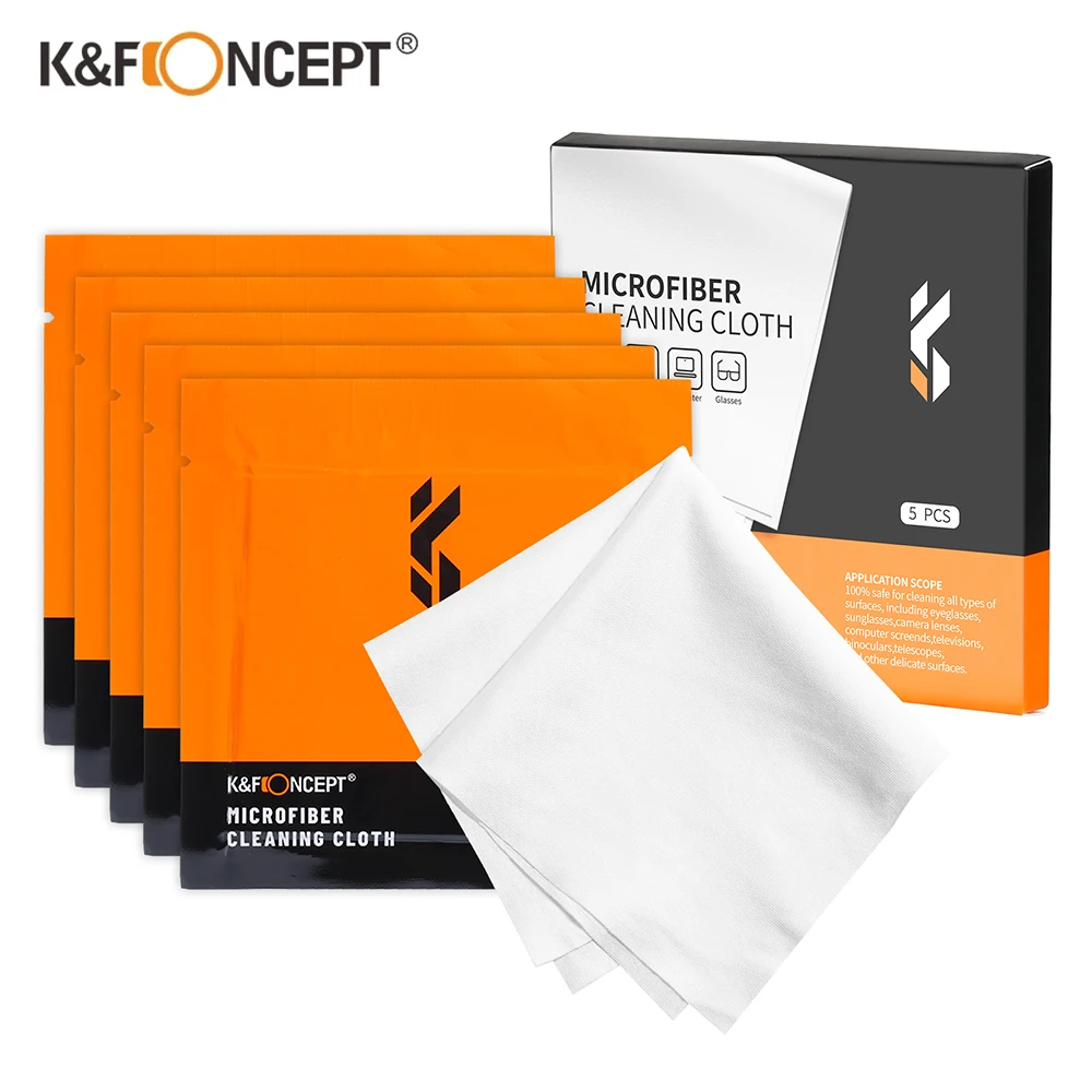 K&F Concept 5Pack Individually Vacuum Wrapped Microfiber Cleaning ...