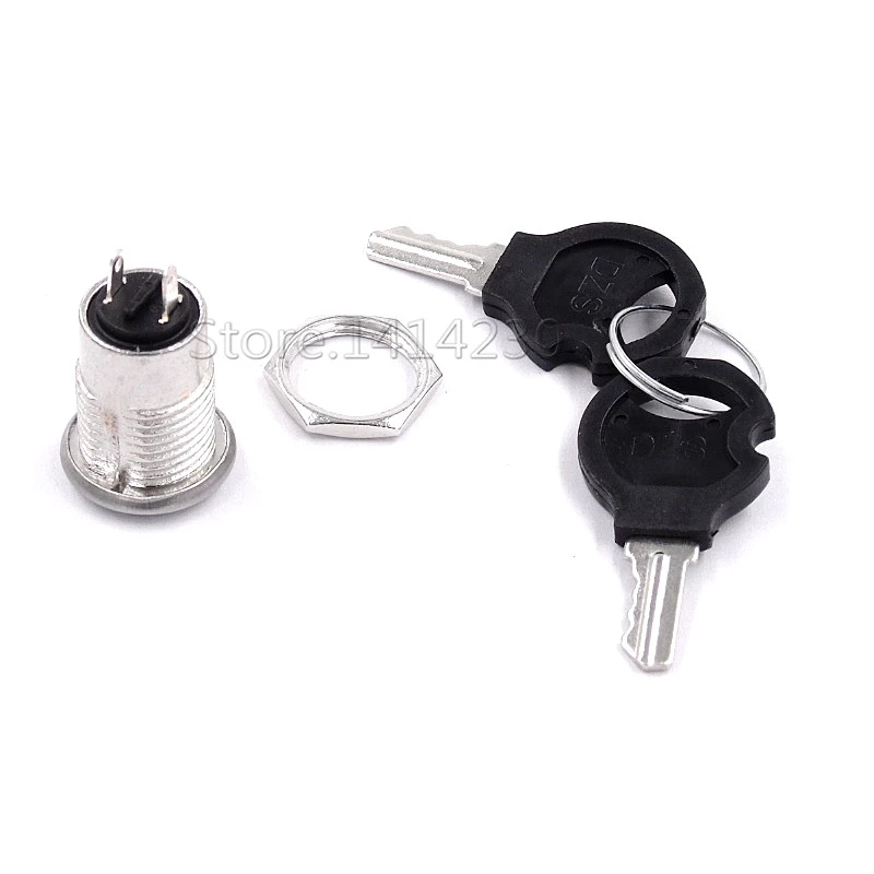 12mm Mini Key Switch On/off Lock Switch Ks-02 Ks02 Electronic Switch 3a ...