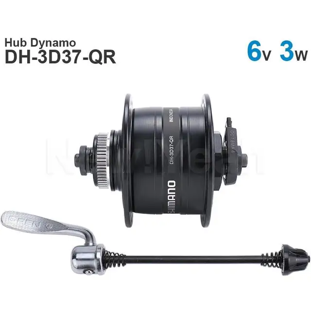 SHIMANO Hub Dynamo DH-3D37-QR DH-3D32-QR Disc Brake 3.0W CENTER LOCK ...