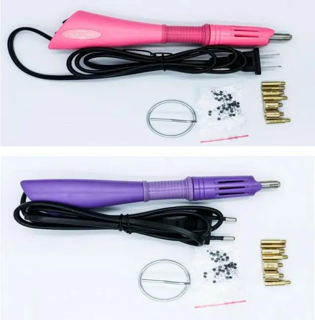 EU-US-Purple-Pink-Hotfix-Rhinestone-Applicator-hot-fix-Applicator-Fast ...
