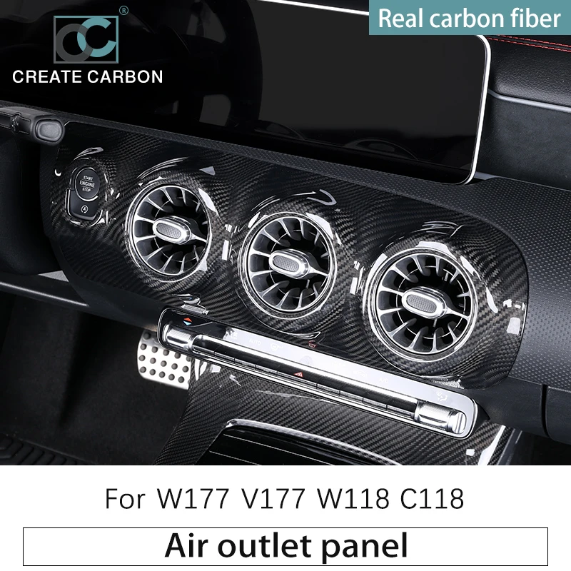 Real Carbon Fiber Air Conditioning Outlet Panel Center Console For Cla ...