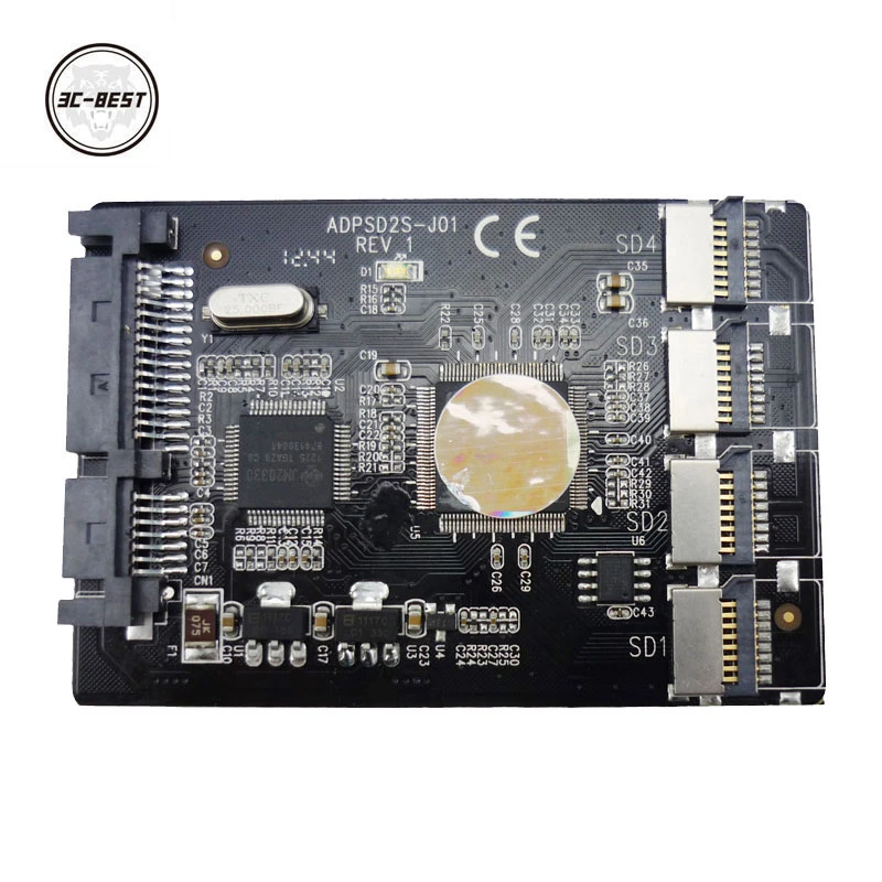 4 Tf Card To Sata Converter Tf Memory Card Raid Micro Sd To Stat Adapter For Pc - Add On Cards ...