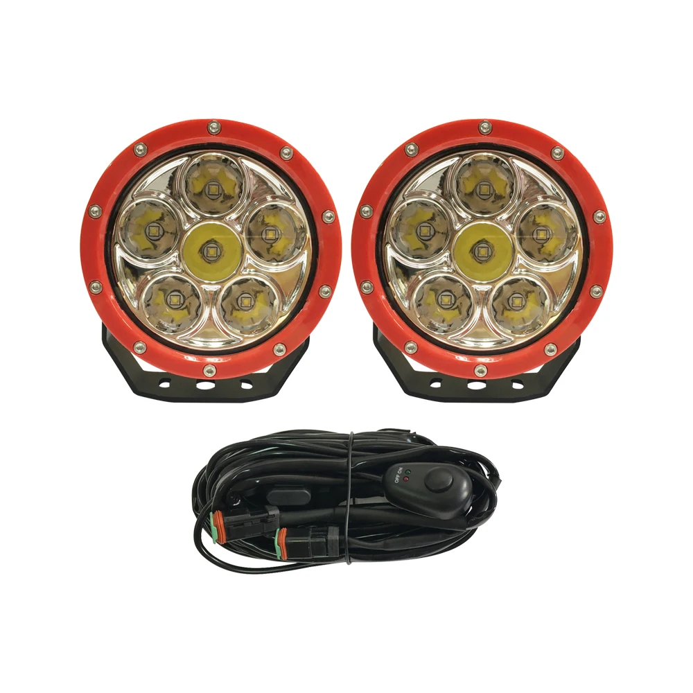 Lantsun-LED6468-5-Inch-LED-offroad-Light-round-led-work-light-RED-round ...