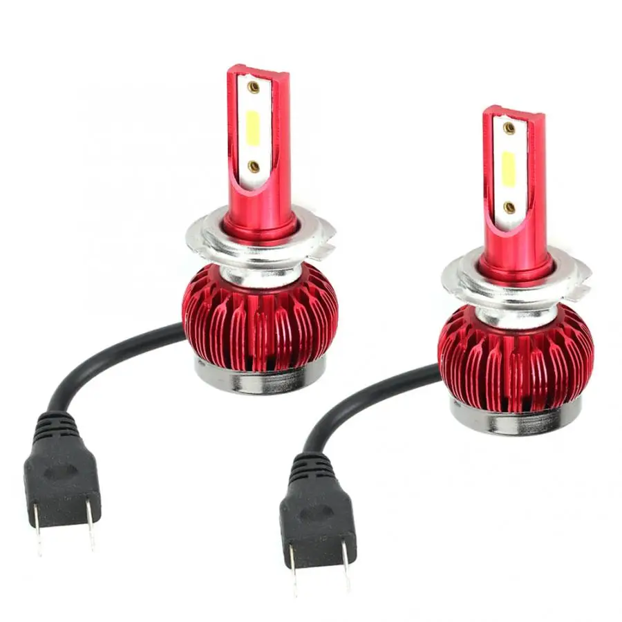 2pcs Car LED Headlight Auto Front Lamp Bulb Dual Color H4 6000K ...