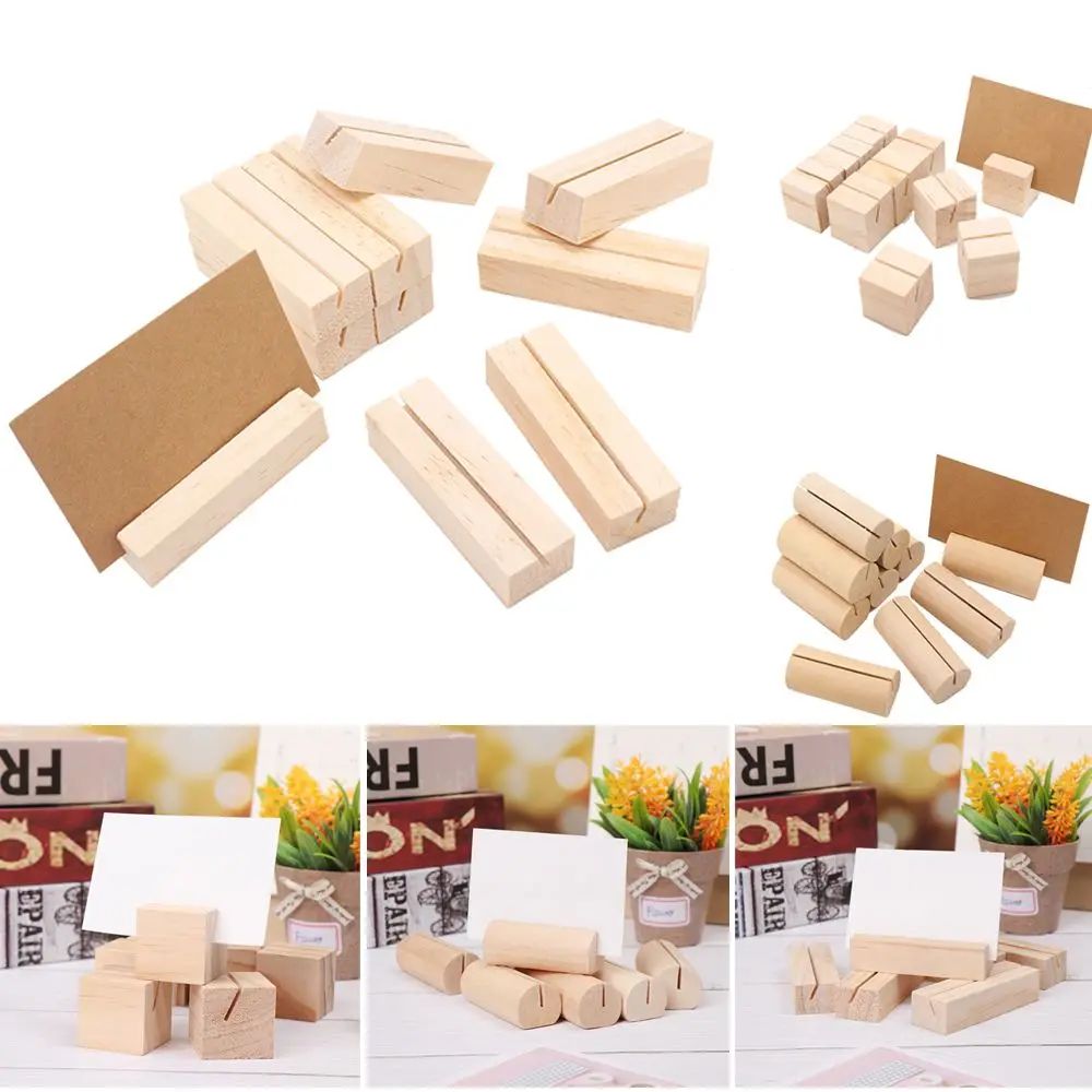 1-3pcs-Natural-wood-notes-clips-photo-holder-clamps-support-desk-card ...