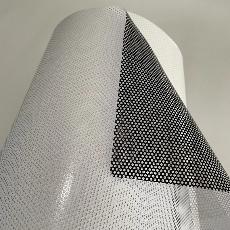 50x500cm White Perforated One Way Vision Print Media Vinyl Window Film ...
