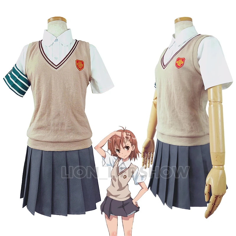 Anime toaru kagaku sem railgun misaka mikoto jk uniforme escolar mulher ...