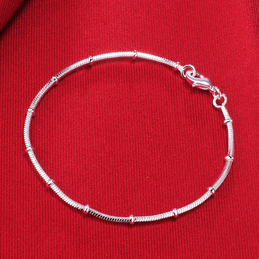 Noble-nice-charm-Snake-chain-silver-color-bracelets-for-women-men ...