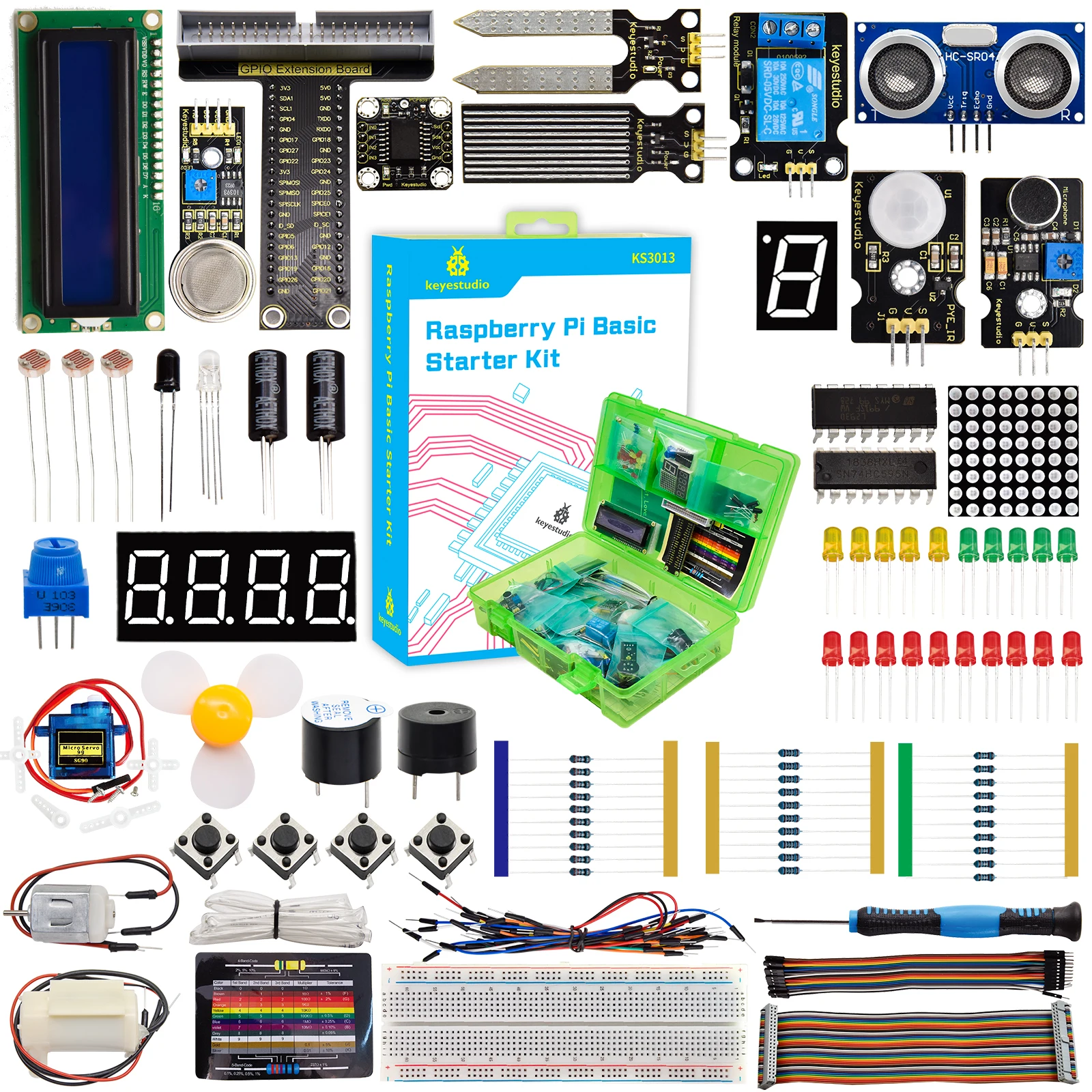 2023-New-Keyestudio-Raspberry-Pi-4B-Basic-Starter-Kit-Diy-Electronic ...