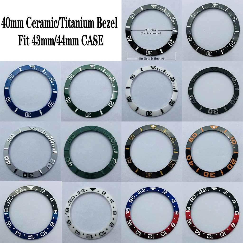 Miuksi 40mm High Quality Ceramic Bezel Watch Parts Fit 43mm/44mm Watch ...