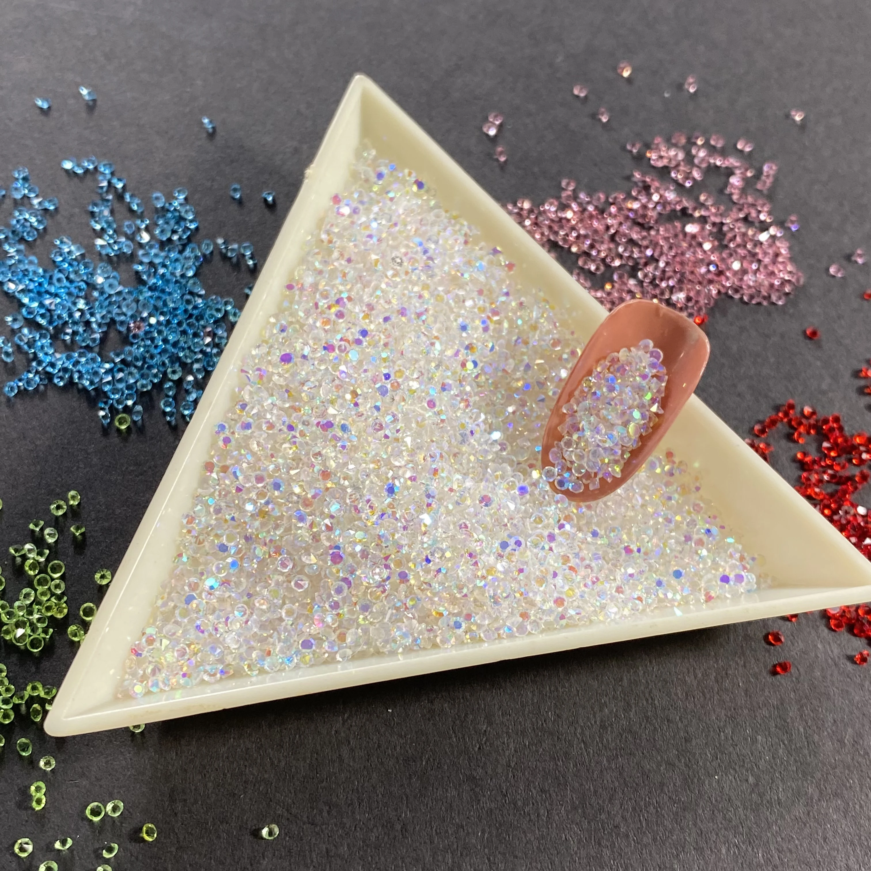 Multi-Sizes-1440pcs-Clear-Crystal-AB-Glass-Pixie-Nail-Art-Rhinestone ...