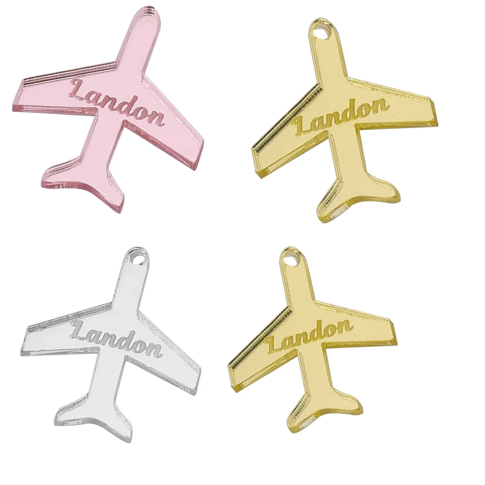 50Pcs Personalized Airplane Name Tags Acrylic Invitation Cards ...