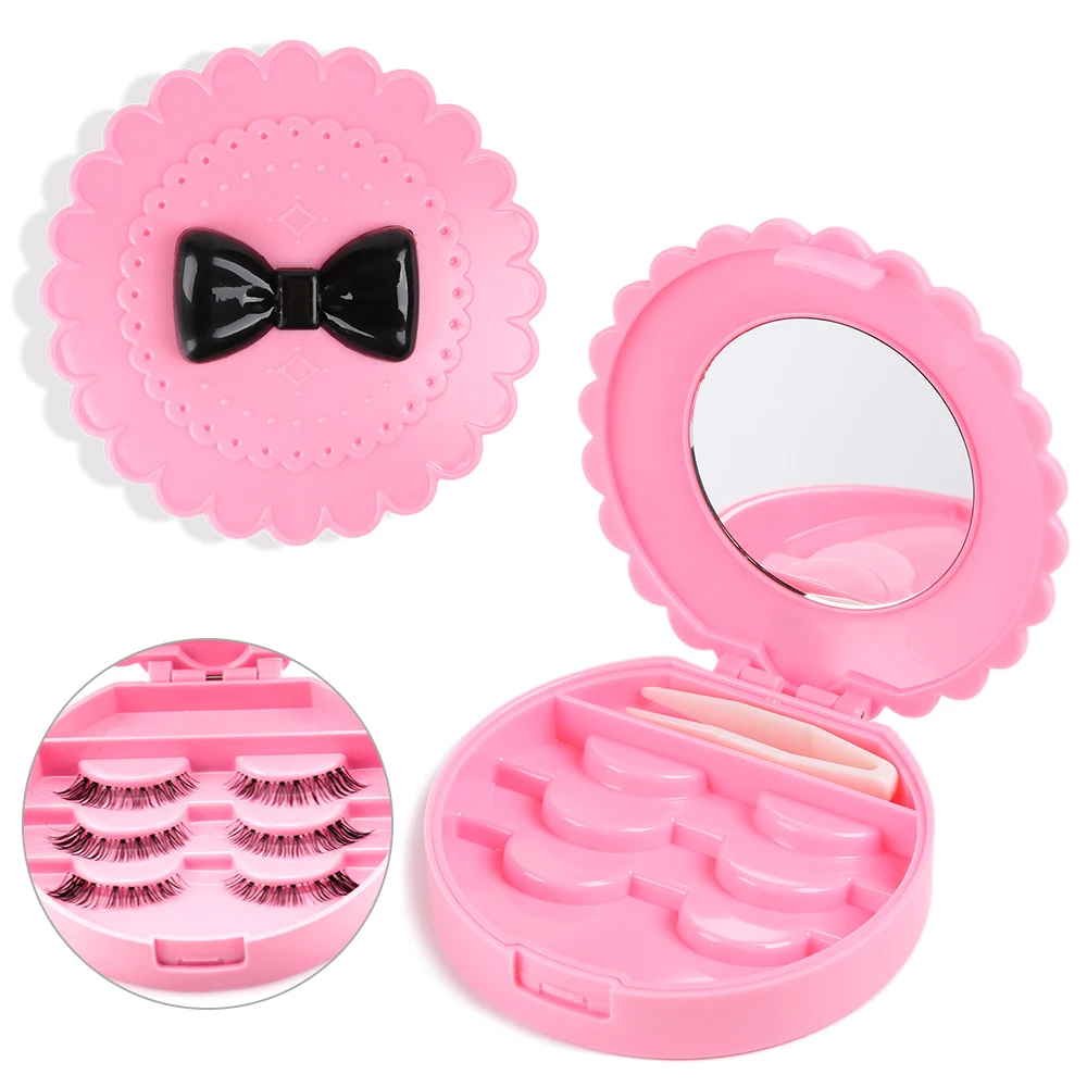 Pink-Lashes-Organizer-Beauty-Makeup-Storage-Tool-Mirror-Case-False ...