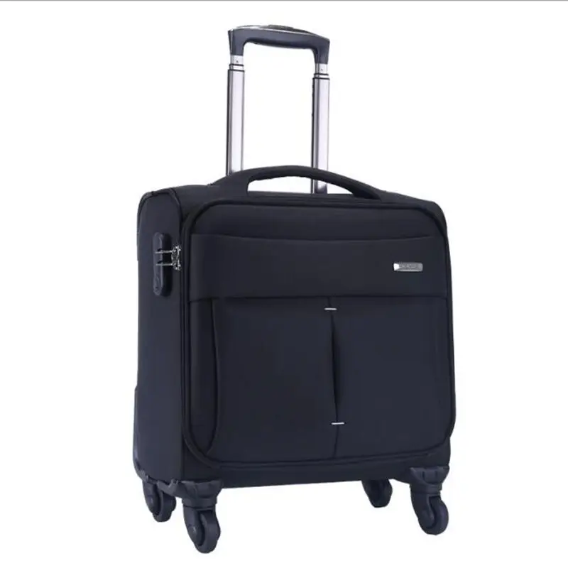 18 inch Men Carry On Spinner Luggage Suitcase Underseat Travel Trolley ...