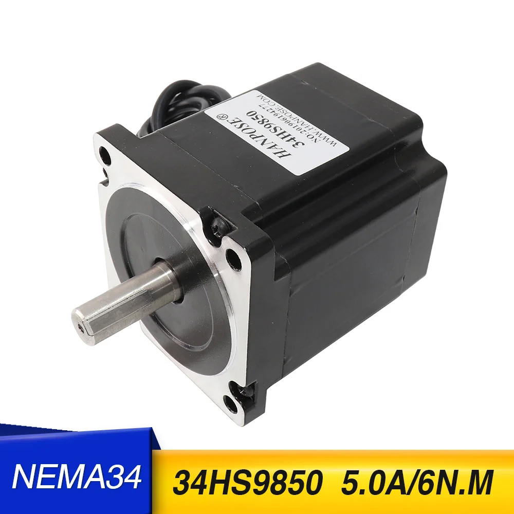 Large-motor-low-noise-34HS9850-86-stepper-motor-5-0A-6-0N-m-D14mm ...