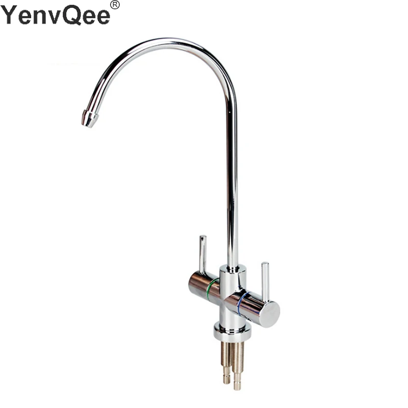Stainless-Steel-Double-Outlet-Faucet-Set-Water-purifier-Tap-Kitchen-RO ...