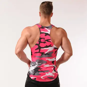Camouflage Sleeveless Men's Gym Bodybuilding Tank Top - Men's Fitness ...