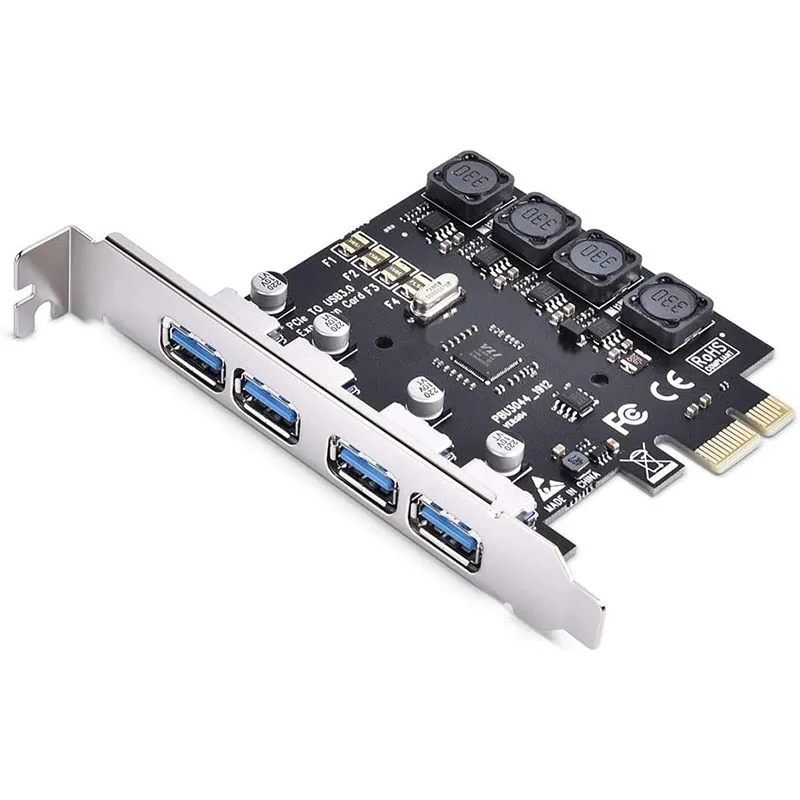 Self-Powered-PCIE-USB-3-0-Card-4-Ports-PCI-Expree-to-USB-Expansion-Card ...