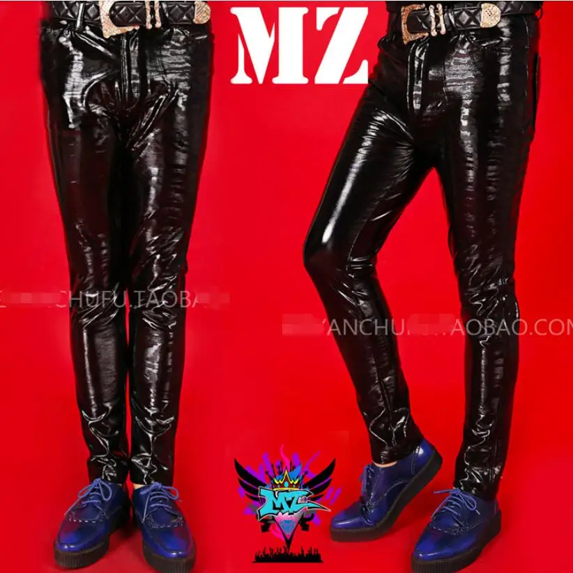 S 6XL!!Original male singer with a super stretch horizontal grain ...