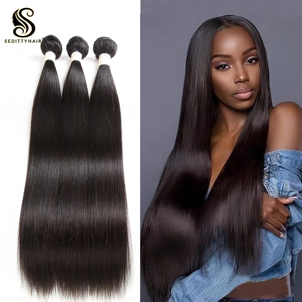 Sedittyhair-34-36-38-40-inch-Brazillian-Straight-Hair-bundles-100-Human ...
