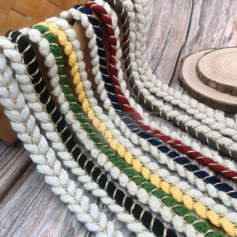 5yards-1-5cm-Colourful-Cotton-Braid-Webbing-Ribbon-Twisted-Rope-DIY ...
