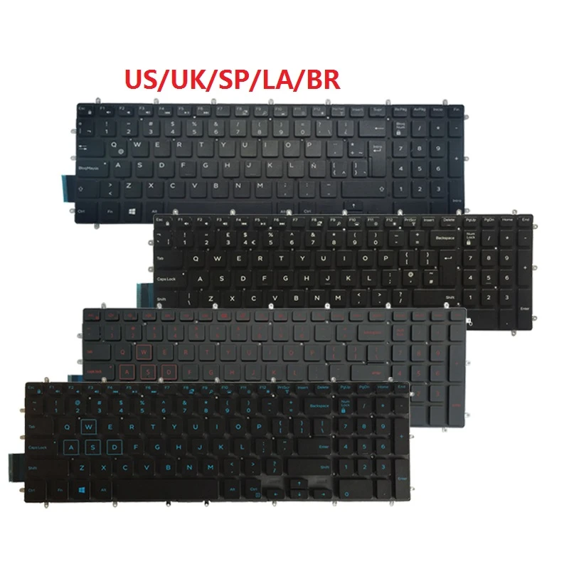 Uk/us/spanish Sp/latin La/brazil Br Laptop Keyboard For Dell P66f ...