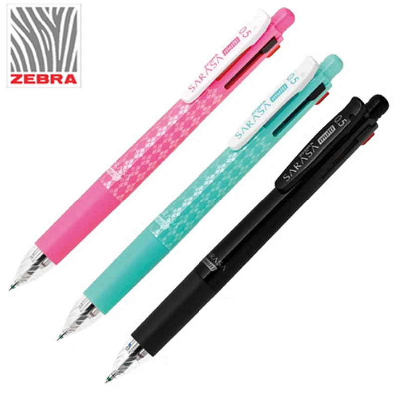 J4sa11 caneta multifuncional japonesa, zebra, 4 cores + lápis ...