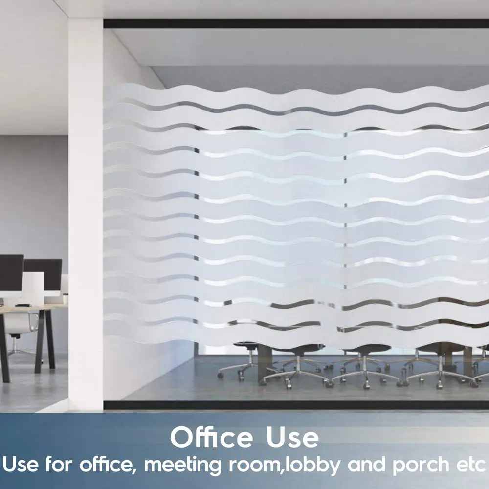 Stripe Wave Window Sticker Decorative Static Cling Vinyl Window Clings ...