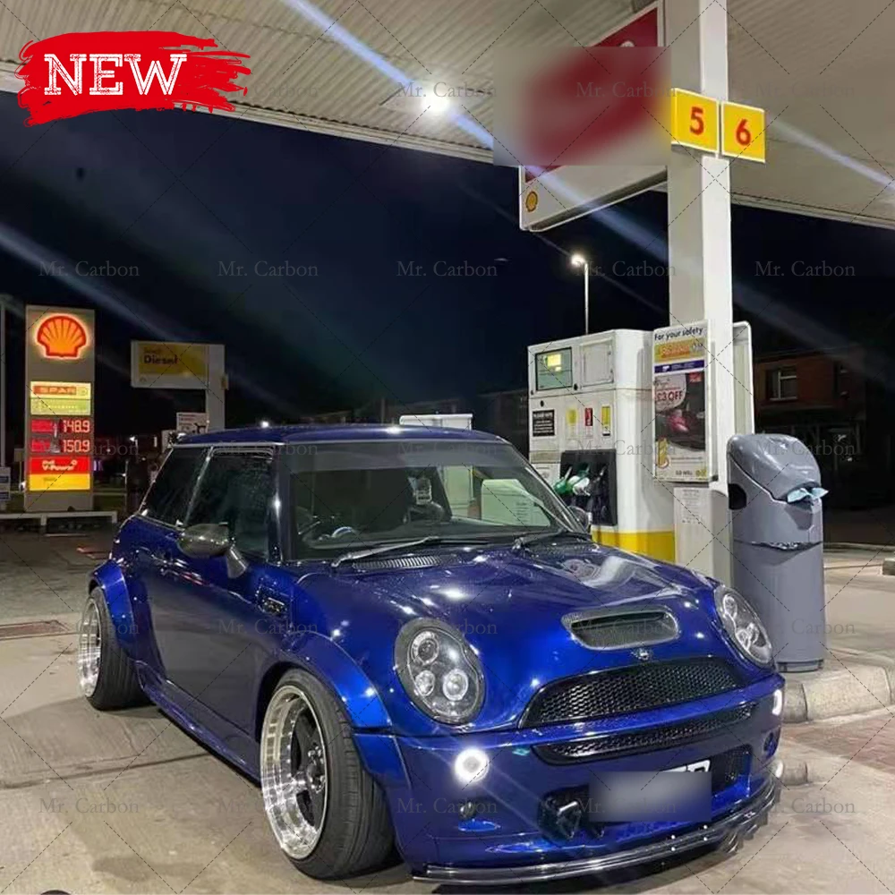 FOR-MINI-COOPER-R50-R52-R53-RB-GLASS-FIBER-WIDE-FENDER-FLARES-SET-TRIM ...