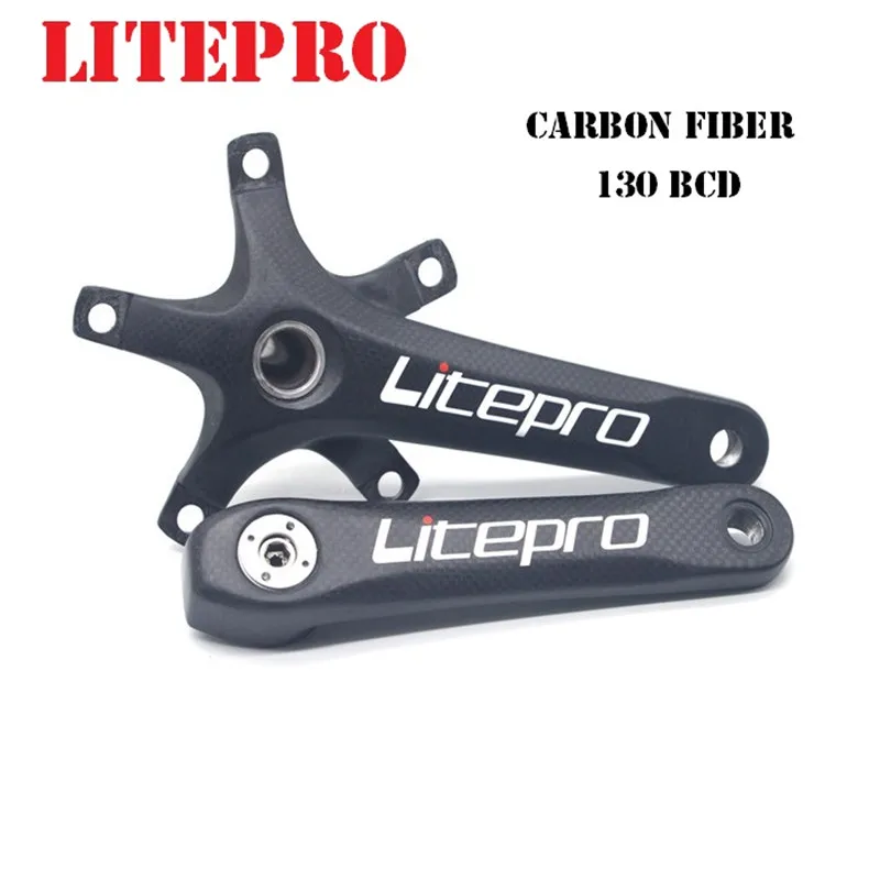 Litepro Ultralight Carbon Fiber Crankset 130 BCD 412 Folding Bike Road ...