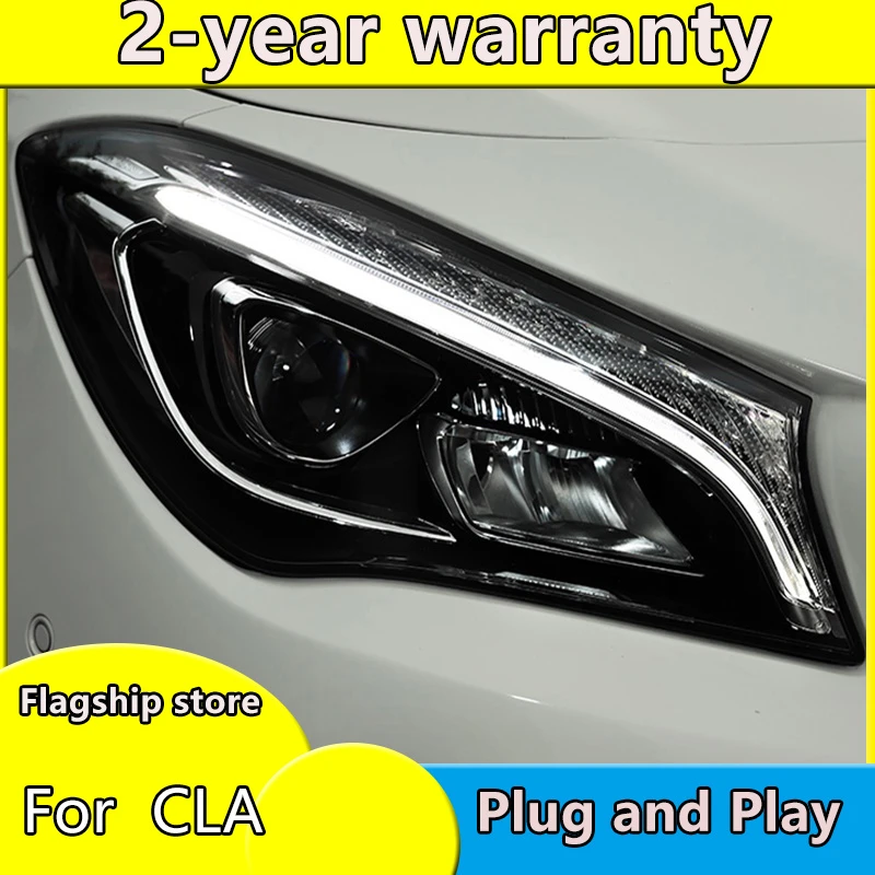 2pcs Led Headlights For Mercedes-benz Cla 2014-2019 Led Car Lights ...
