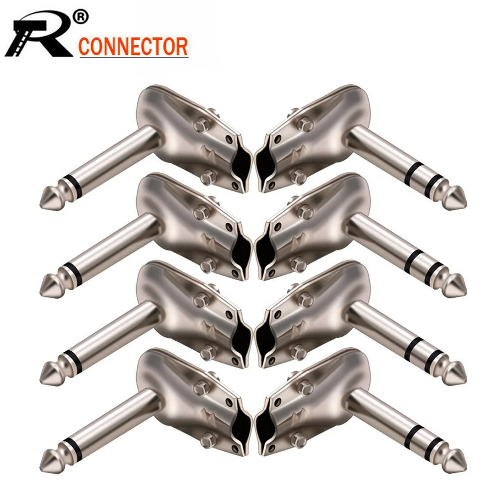 100pcs-lot-Right-Angle-6-35mm-Jack-3-Pole-Stereo-Male-Plug-Guitar-Phono ...