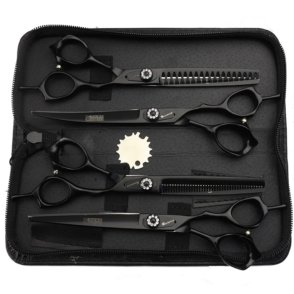 7 inch hairdressing scissors for professional Japanese barber set ...