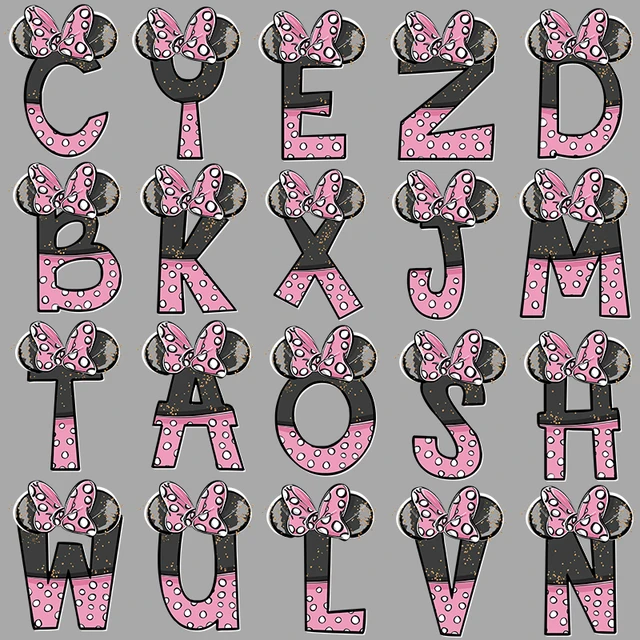 Minnie Mouse Alphabet Letters