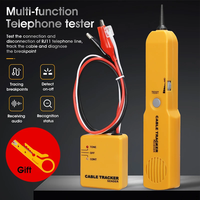 Tracker Diagnose Tone Finder Telephone Wire Cable Tester Toner Tracer ...