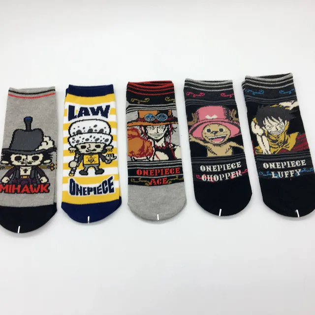 One Piece Men Socks Tony Print Man Sock Chopper Ace Luffy Mihawk Law ...