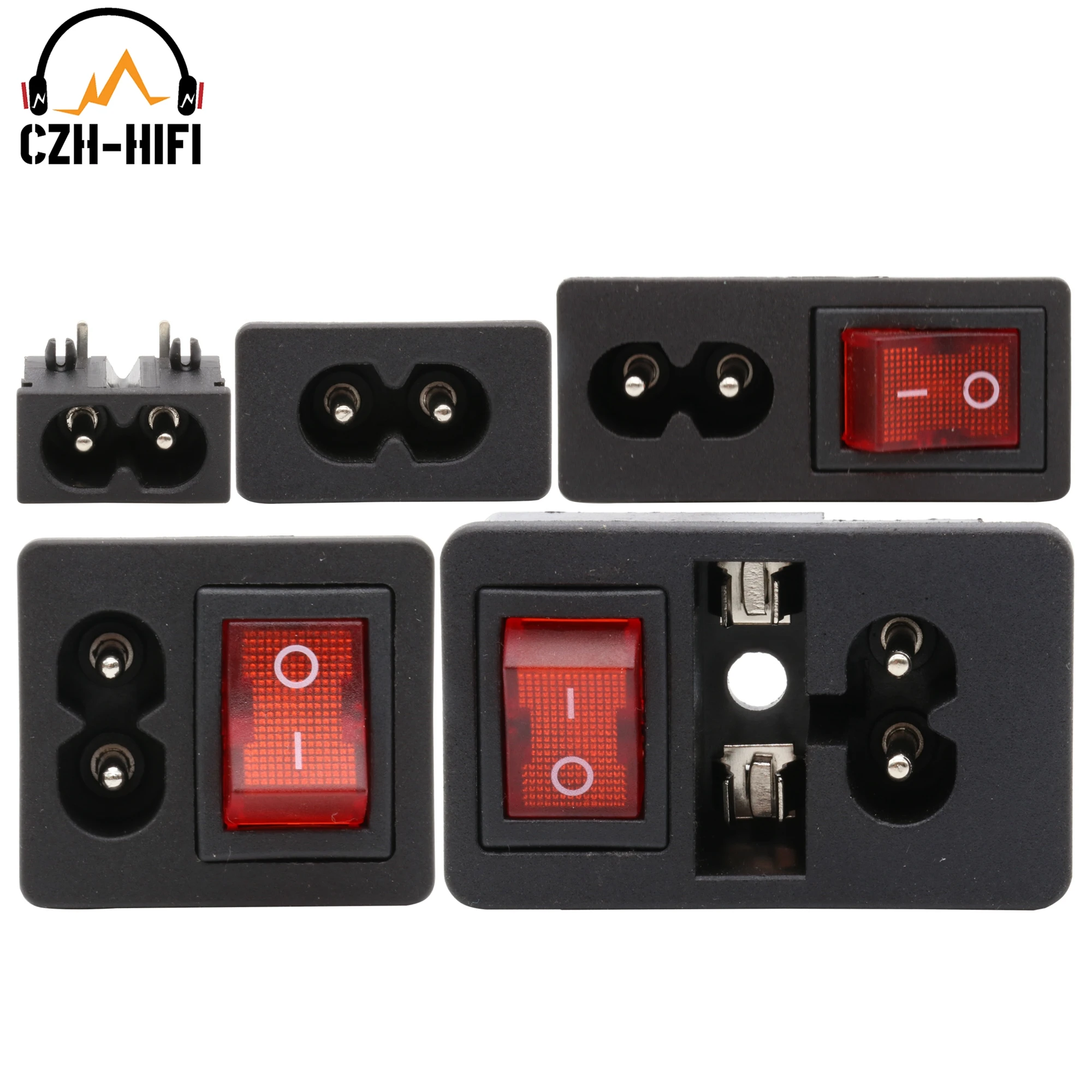 IEC-320-C8-2pin-AC-Power-Socket-Electric-plug-Power-Cord-Inlet-Male ...