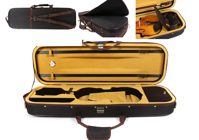 4/4 Violin case Wooden Violin Box Black Carry Protect Violin thick ...