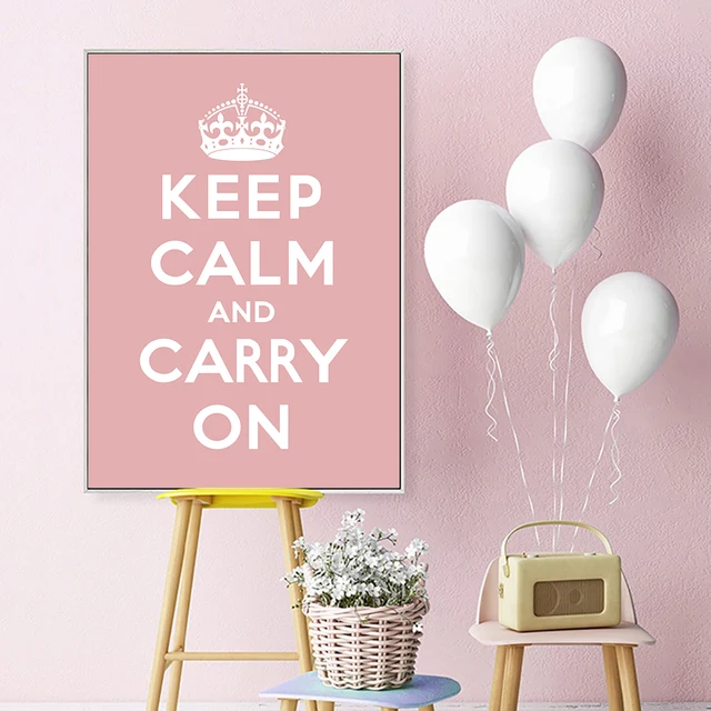 Keep Calm And Carry On Wallpaper Pink